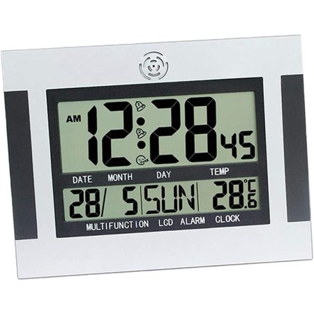 LCD Digital Calendar Clock Large Letter Week/Month/Year Temperature ...