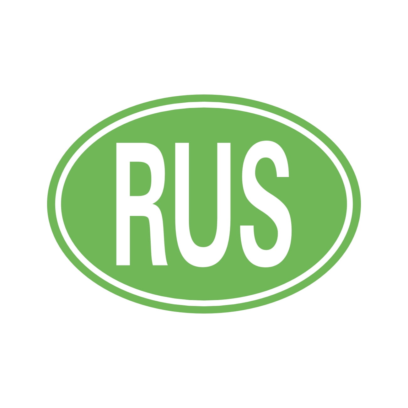 Russia Oval Sticker Decal Die Cut - Self Adhesive Vinyl - Weatherproof ...