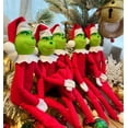 4/2/1pcs Christmas Plush Doll Decorations Green Monster Elf Doll for ...