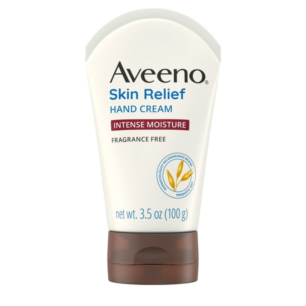 Aveeno Skin Relief Intense Moisture Hand Cream, Prebiotic Oat, 3.5 oz ...