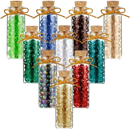 10 Pieces Crystal Stone Chip Bottle Mini Gemstone Bottles Crystal ...