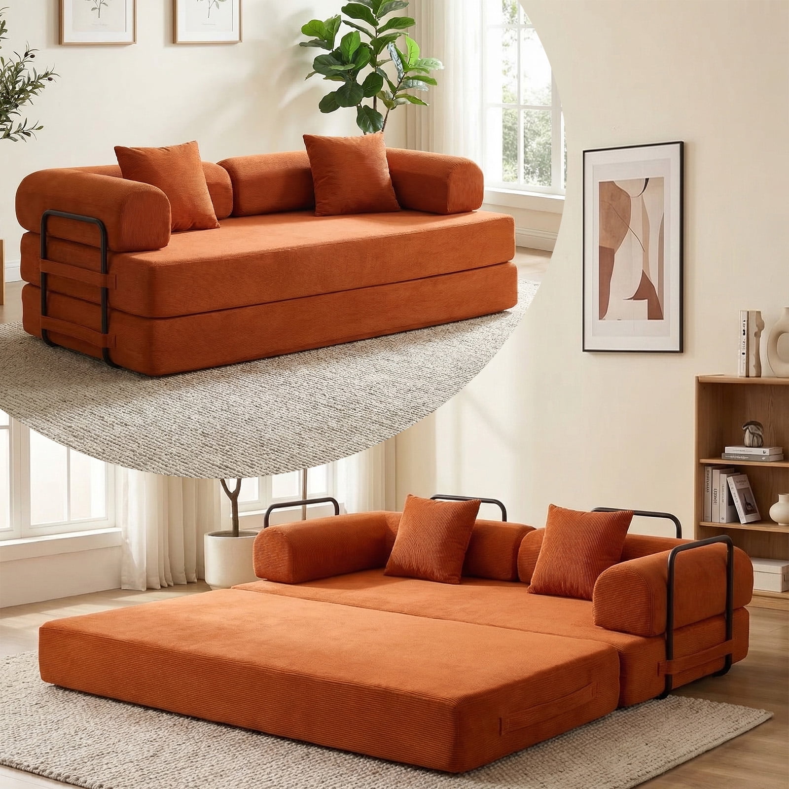 Click here for Puremind 78.7W Convertible Folding Sofa Bed  Futon... prices