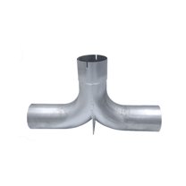 26" x 5 inch Exhaust Splitter T Adapter - Heavy Duty Dual Outlet ...