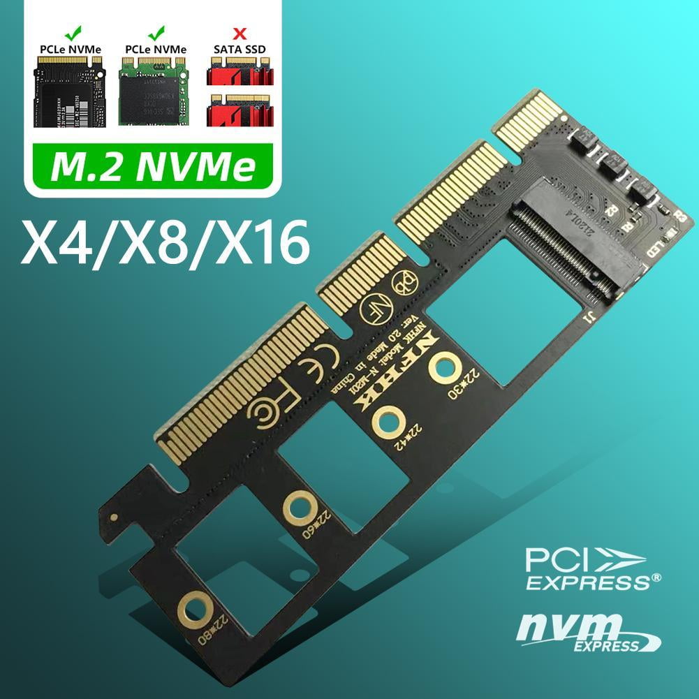 Adaptador Nvme M2 Adaptador M.2 Nvme Ssd A Pcie X4 Pcie X16/X8/X4 Compatible Con Tarjeta M-Key M ...