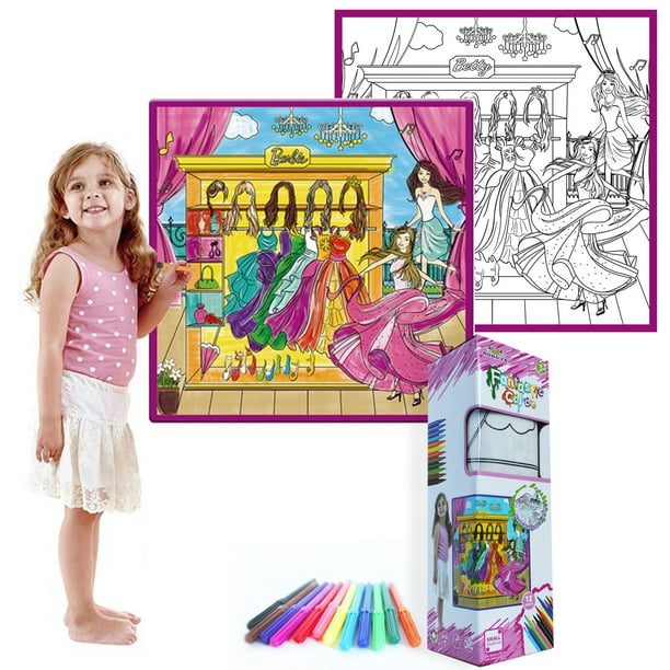 Fantastic Color Washable Coloring Mat - Girl's World - Walmart.com