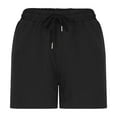 Tkycmsuak Women Casual Shorts Drawstring Comfy Elastic Waist Shorts