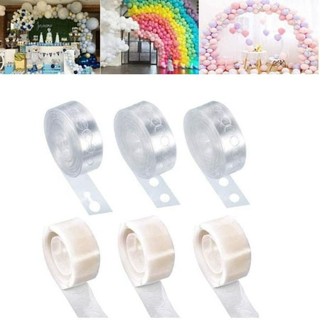 3 Rolls Balloon Arch Strip And 3 Rolls Balloon Decorative Glue Dots，5M ...