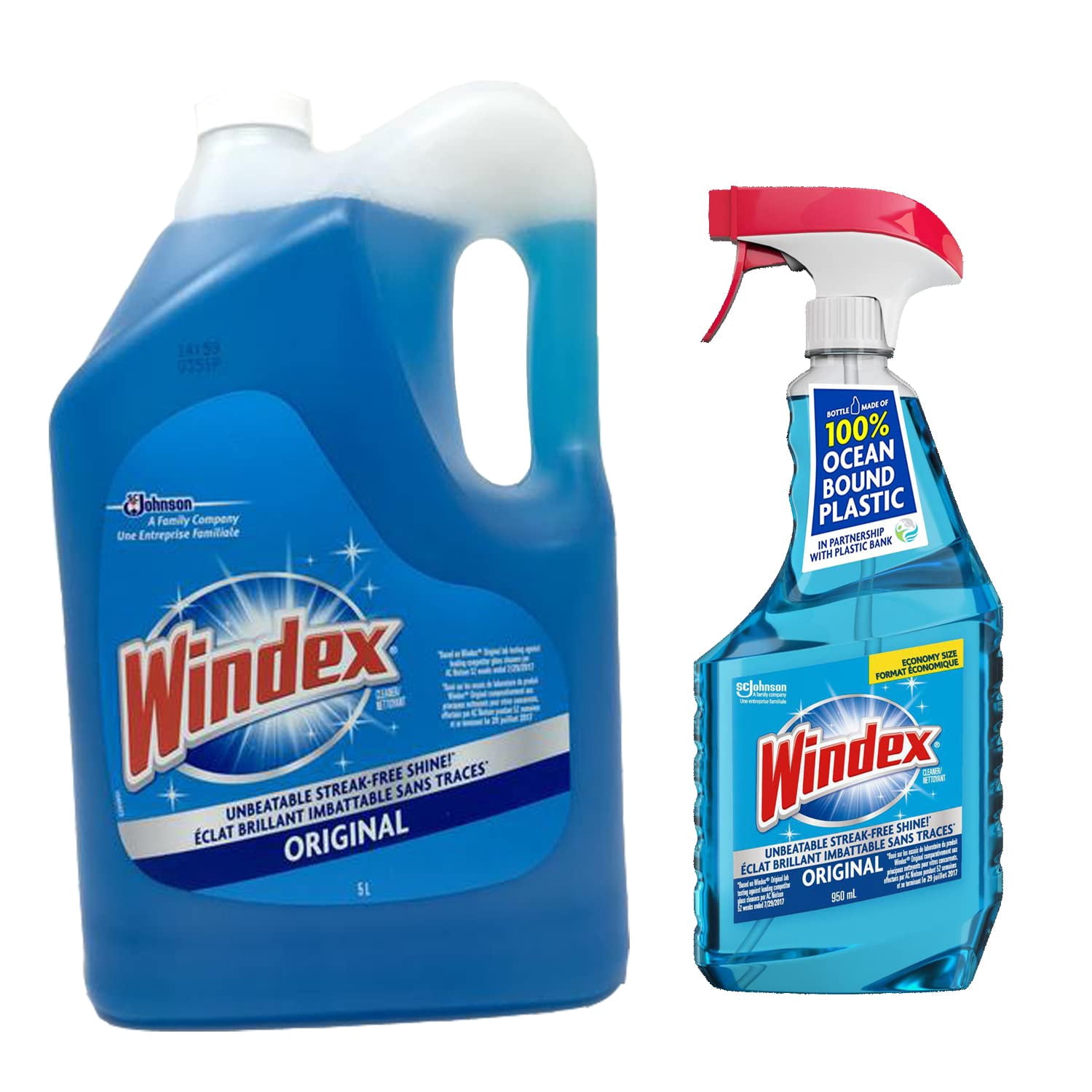 Limpiador de vidrios Windex Original, recarga de 5 litros y aerosol ...