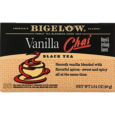 Bigelow Spiced Chai, Black Tea Bags, 20 Count - Walmart.com