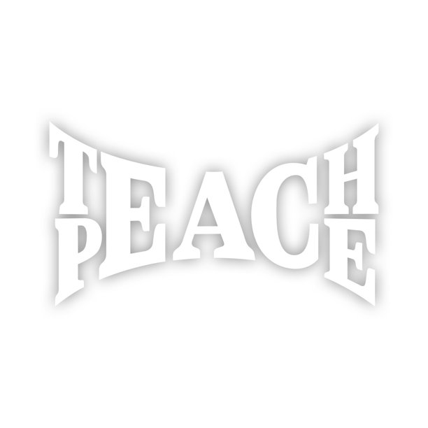 Teach Peace Sticker Decal Die Cut - Self Adhesive Vinyl - Weatherproof ...