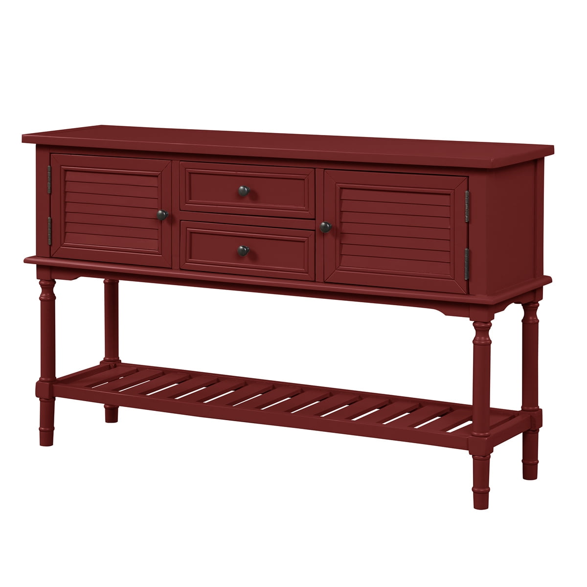 47'' Console Table, Modern Sofa Table with 2 Drawers, 2 Cabinets & 1 ...