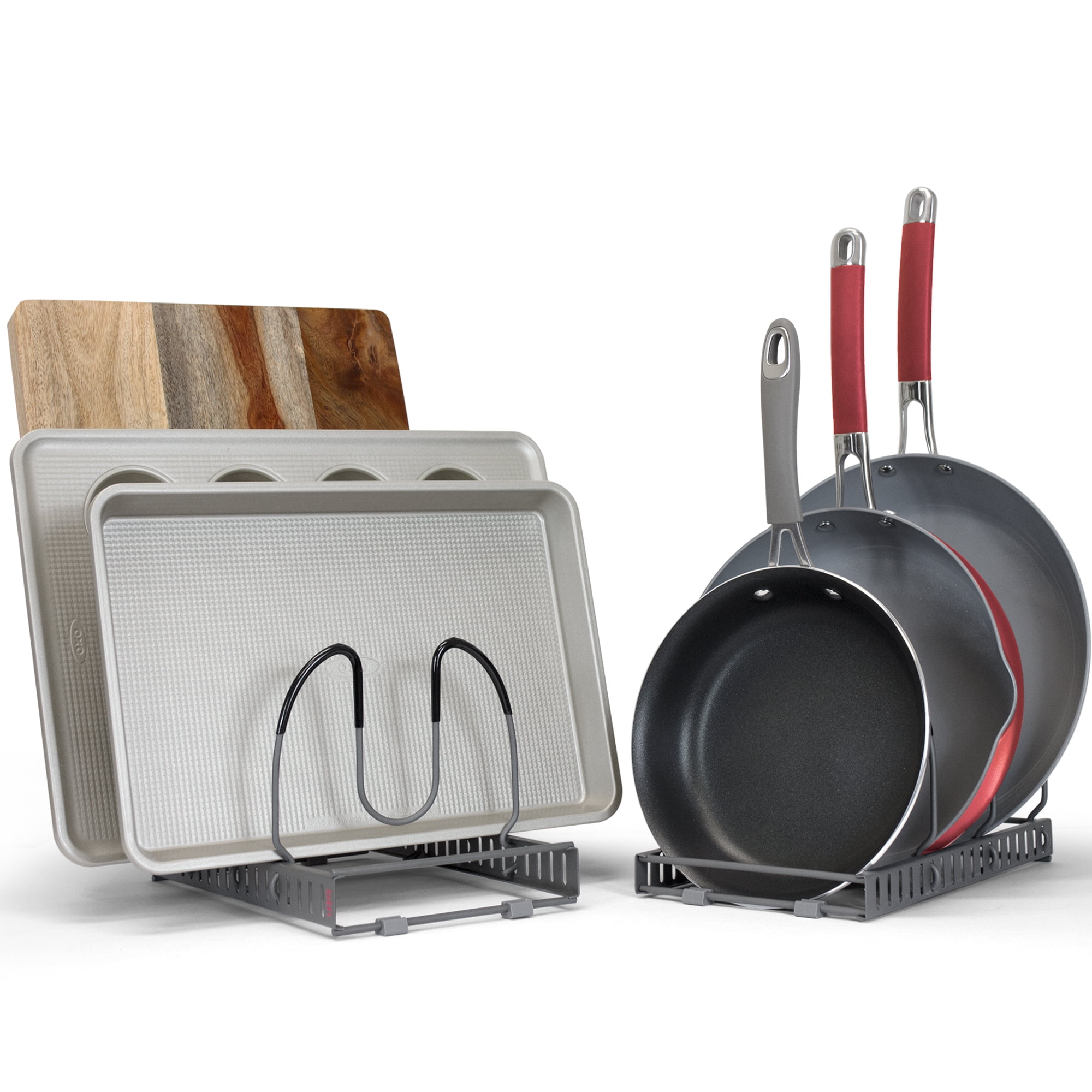 BetterThingsHome 7+ Expandable Pan, Pot, and Bakeware Organizer Rack ...