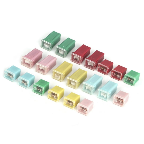 Juego de fusibles, 20 piezas, juego de fusibles rectangulares, kit de ...