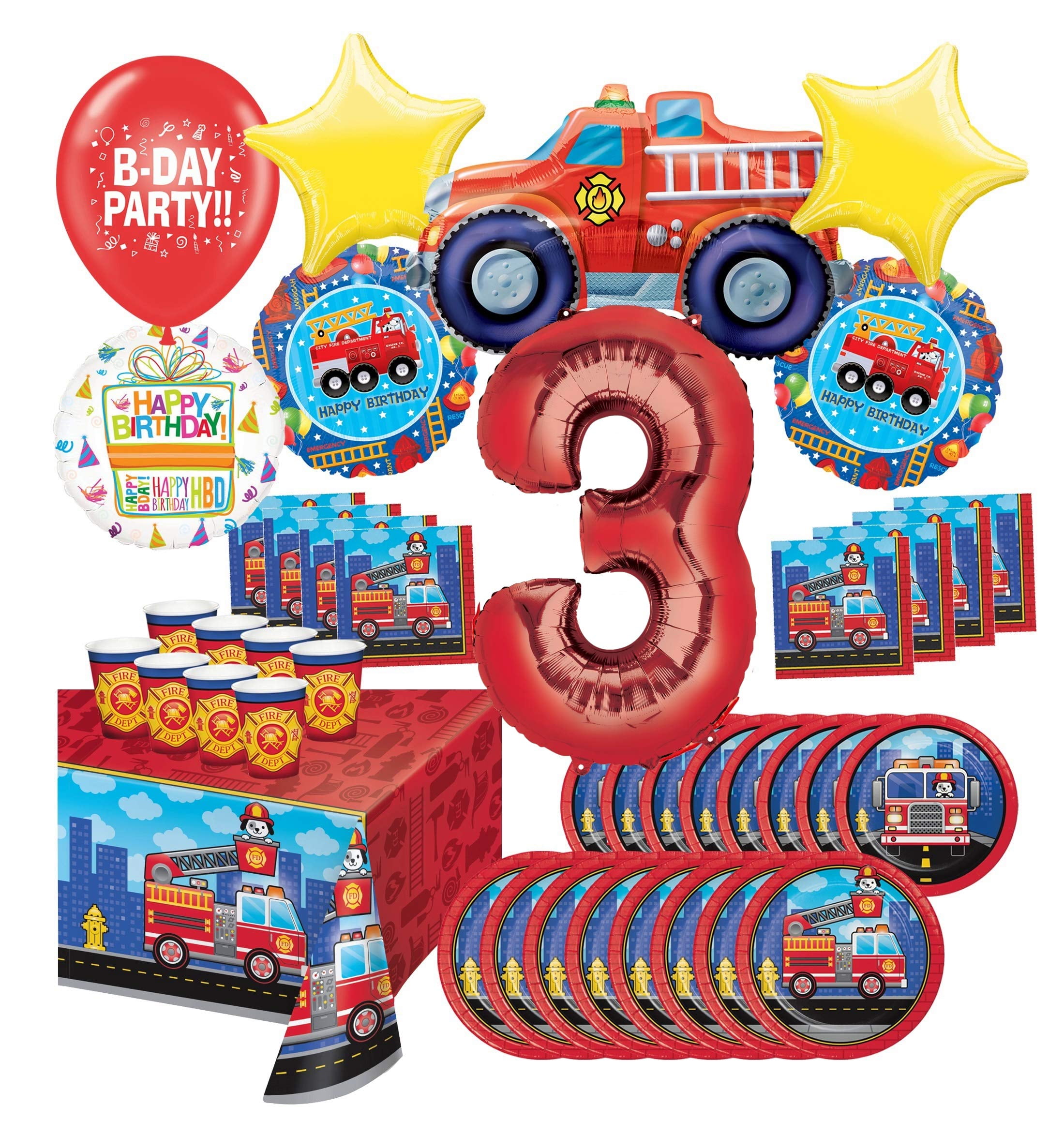 Fire Engine Truck Party Supplies 8 Guest Decoration Kit And Rescue 3rd fire-engine-truck-party-supplies-8-guest-decoration-kit-and-rescue-3rd
