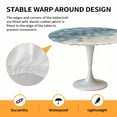 Blue Gradient Mosaic Round Table Cover, Grid Abstract Color Block ...