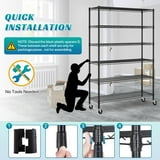 Dkelincs 6 Tier Wire Shelving Unit with Wheels Adjustable Metal Storage Shelves 6000 lbs NSF ...