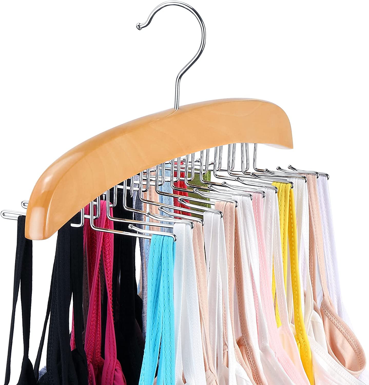 Tank Top Hanger with Premium Wood, 24 Large Capacity, Space Saving,360 ...