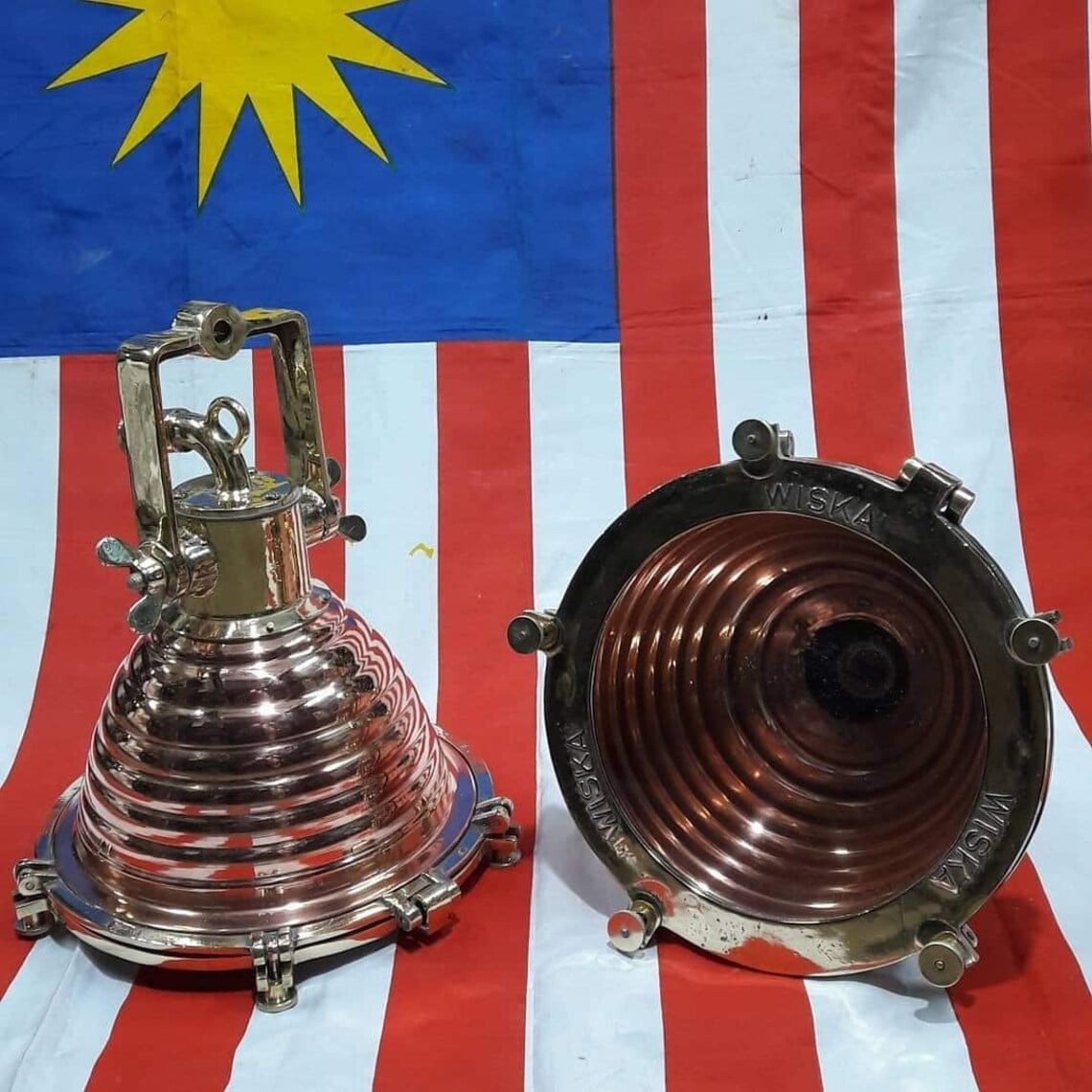 Cargo Copper Beehive Nautical Dock Fox hanging ship Light Set of 2 ...