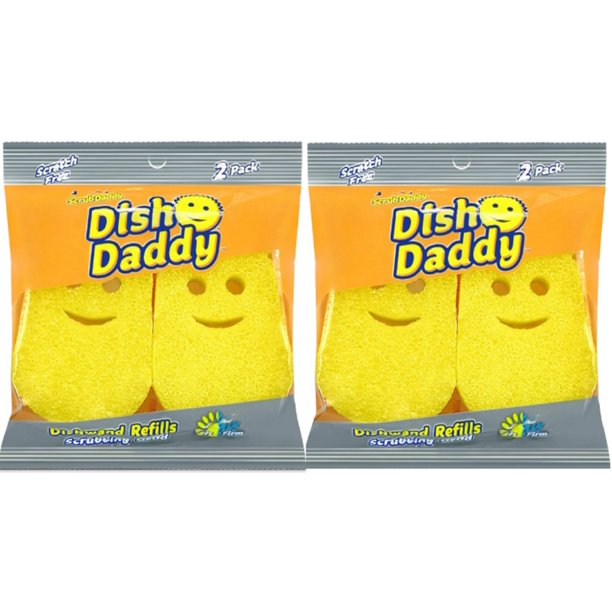 Scrub Daddy Dish Daddy Refill 2pk Sponge - 2 Ct, Flextexture Foam ...