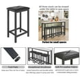 Counter Height Bar Table Set, Modern 4 Piece Dining Table Set, Long Pub ...