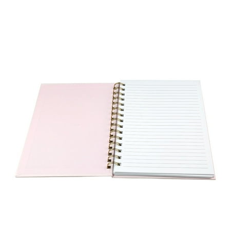 MINISO Spriral Wirebound Book, Diary Journal Writing Pad, Pink, 80 ...