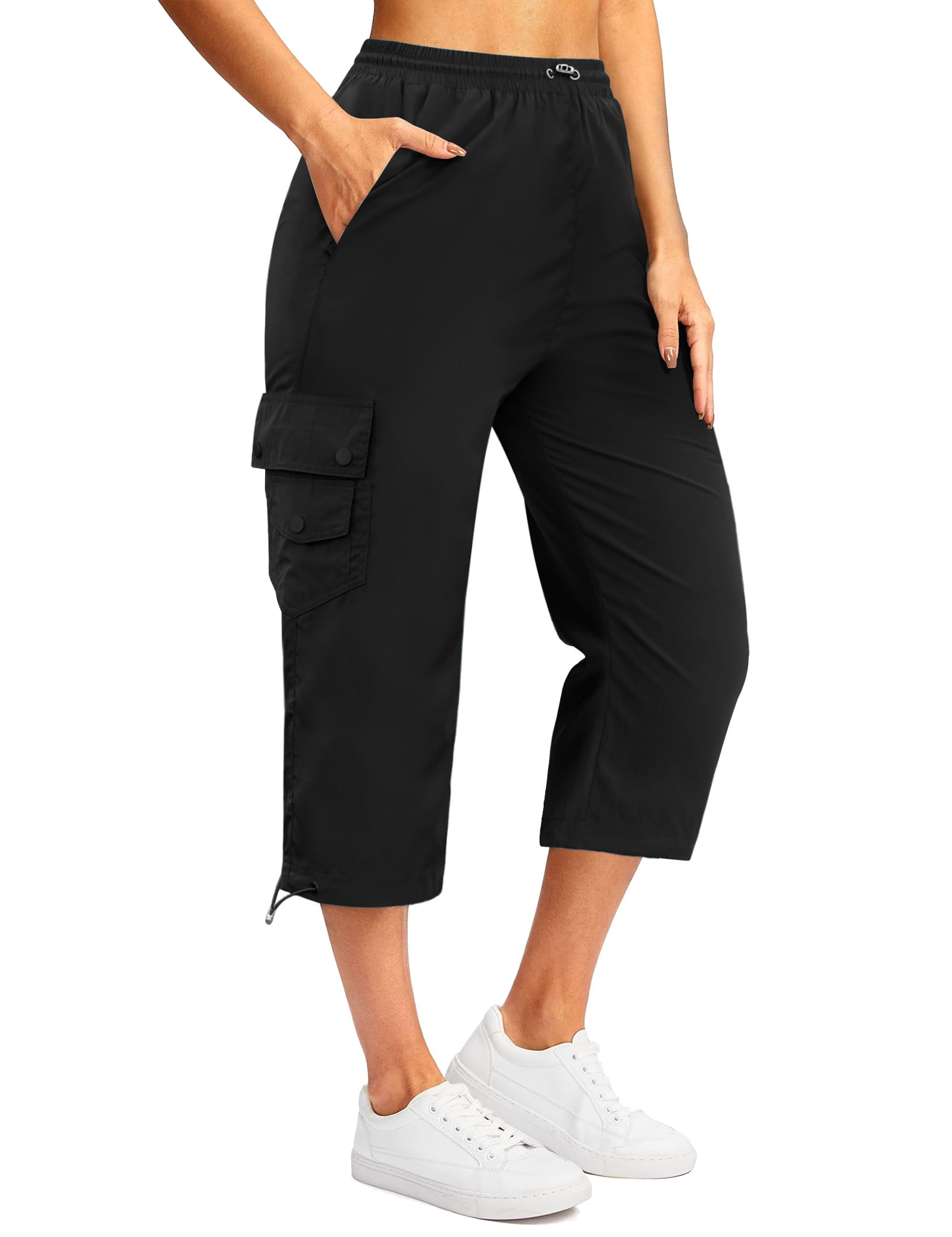 Pantalones de senderismo Cargo Capris, ligeros, Marvmys, para mujer ...