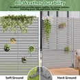 MAYEERTY 2-Piece 72"x47" Privacy Screen, Gray 6-Panel Galvanized Steel ...