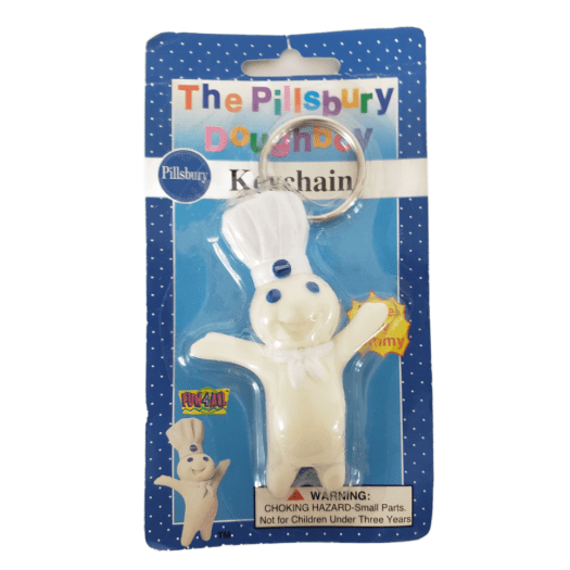 Vintage 1996 Pillsbury Doughboy Poppin Poke My Tummy Keychain - Walmart.com
