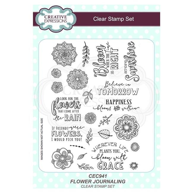 Creative Expressions CEC941 Clear Stamp Set - Flower Journaling ...