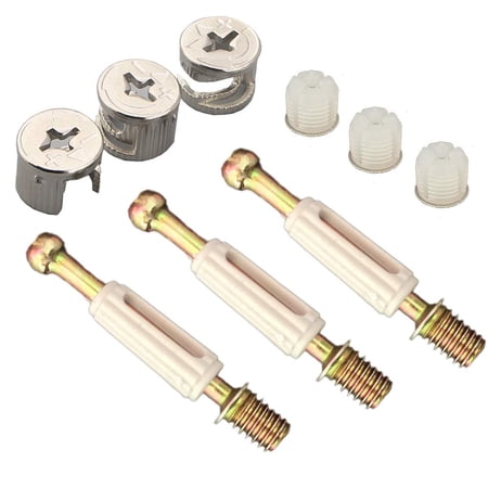 50 Sets Furniture Connecting Kit Cam Lock Fittings With Dowel ...