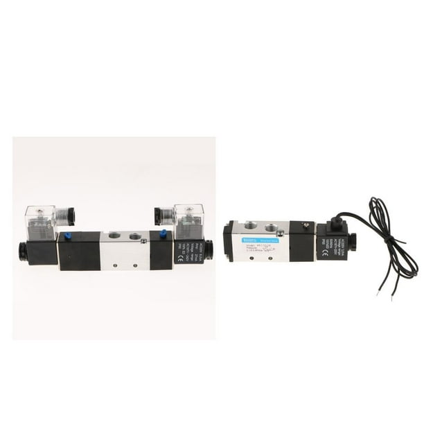 PT1 / 8 Válvula neumática neumática de solenoide 1/4 BSPT Posición 5/2 ...