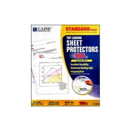 C-Line Panoramic Fold-Out Poly Sheet Protector, Center Loading, Clear ...