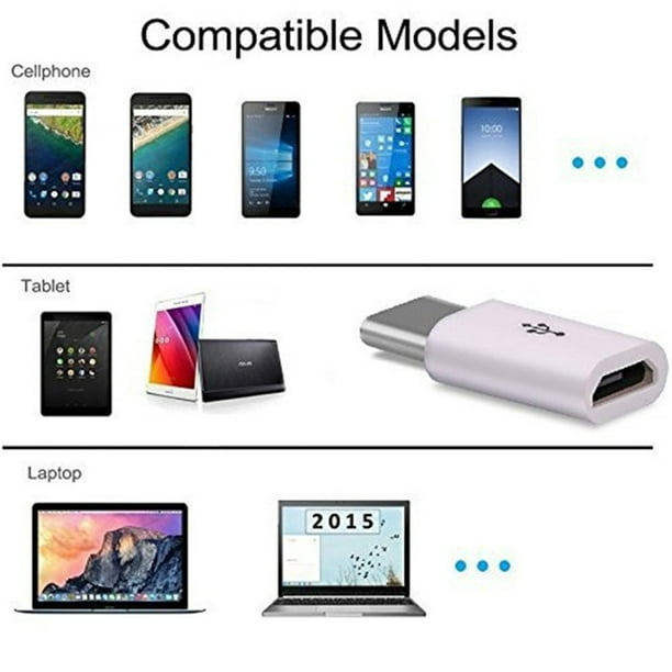 USB 3.1 Type-C to Micro USB Male to Female Mini Portable Type C ...