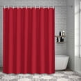 Red Shower Curtain, Solid Color Lightweight Waterproof Fabric Shower ...