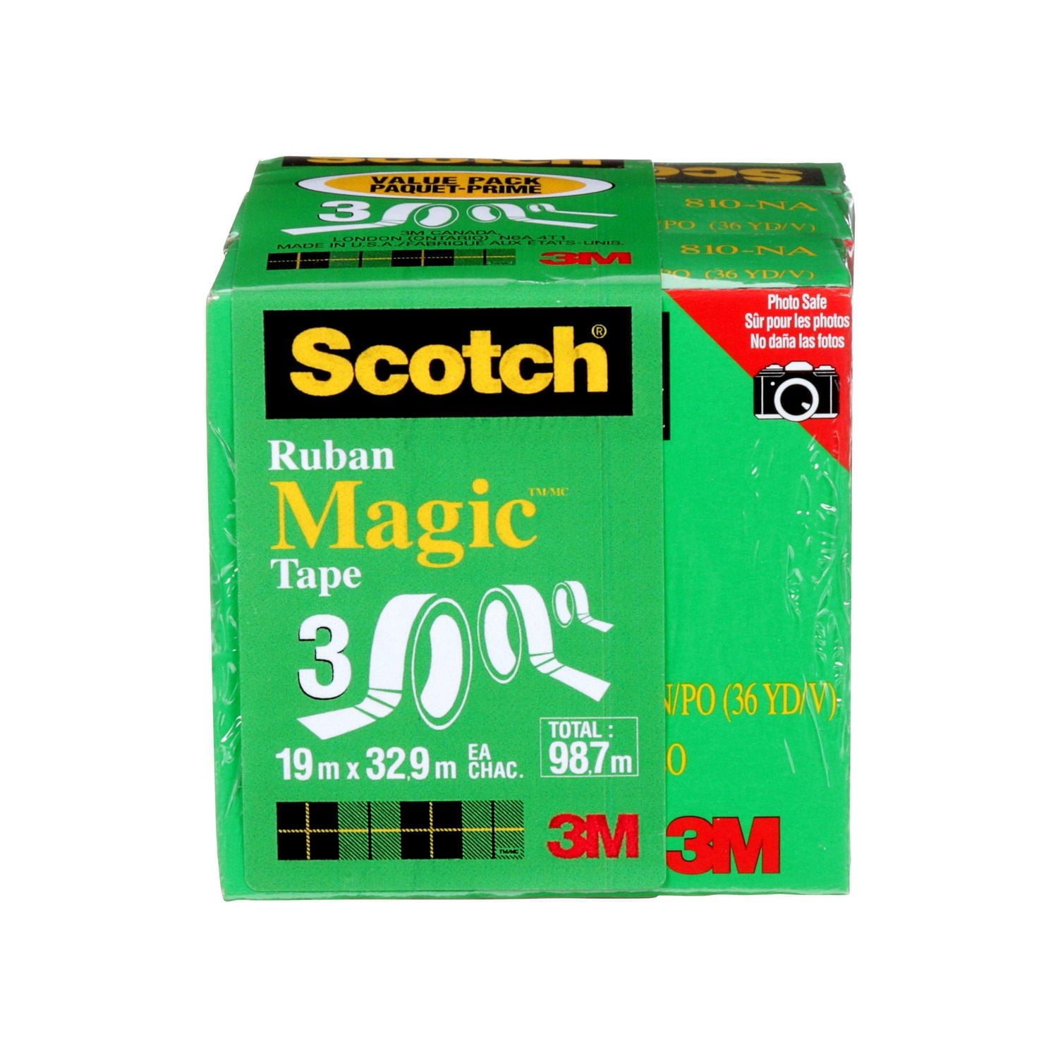 Click here for Scotch Magic Tape Walmart Repack 810-3pk-Bxd 19 Mm... prices