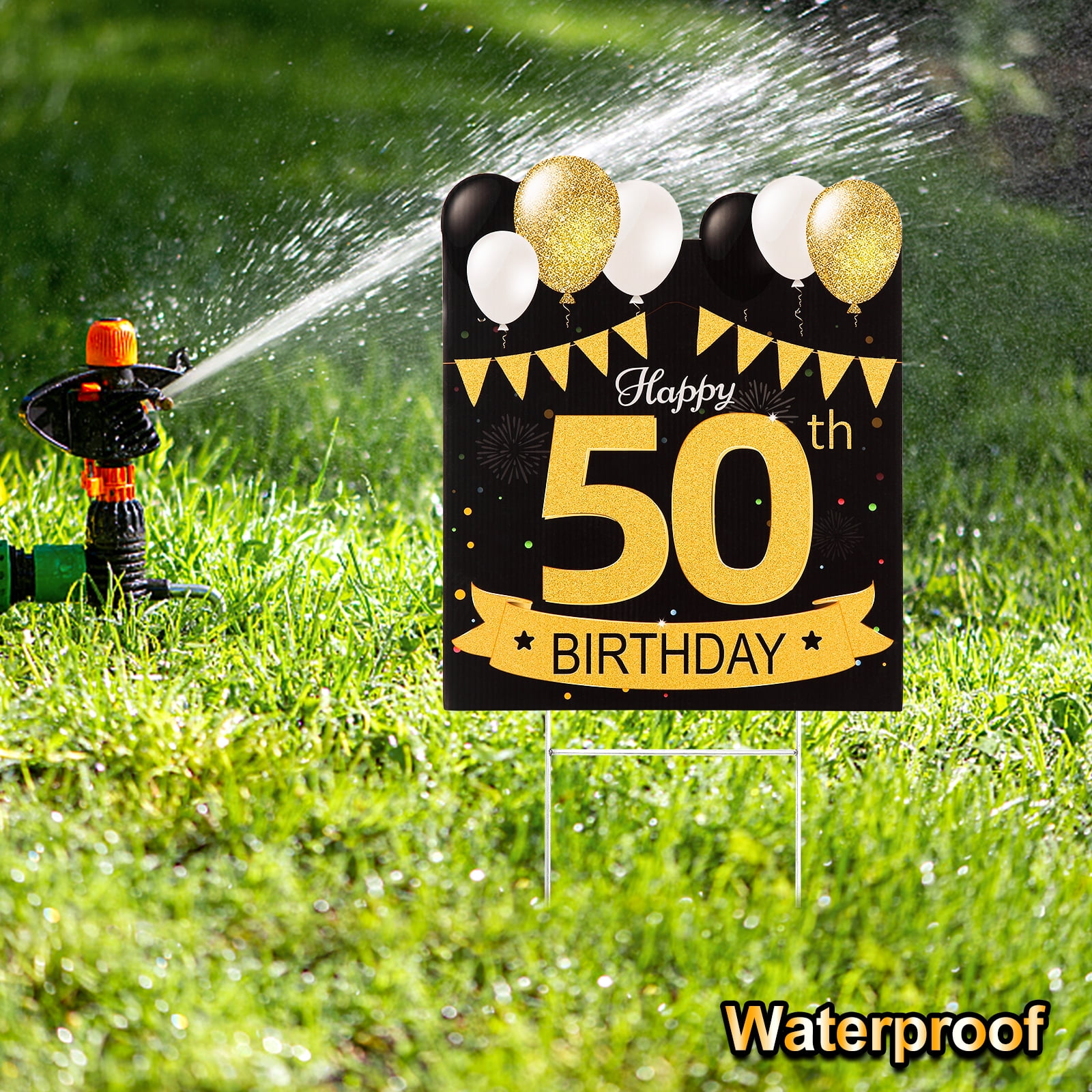 50th Happy Birthday Party Yard Signs, 50 Birthday Yard Sign Lawn Decor ...