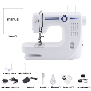 Free Shipping! Mini Small Portable Sewing Machine with Foot Pedal Built ...