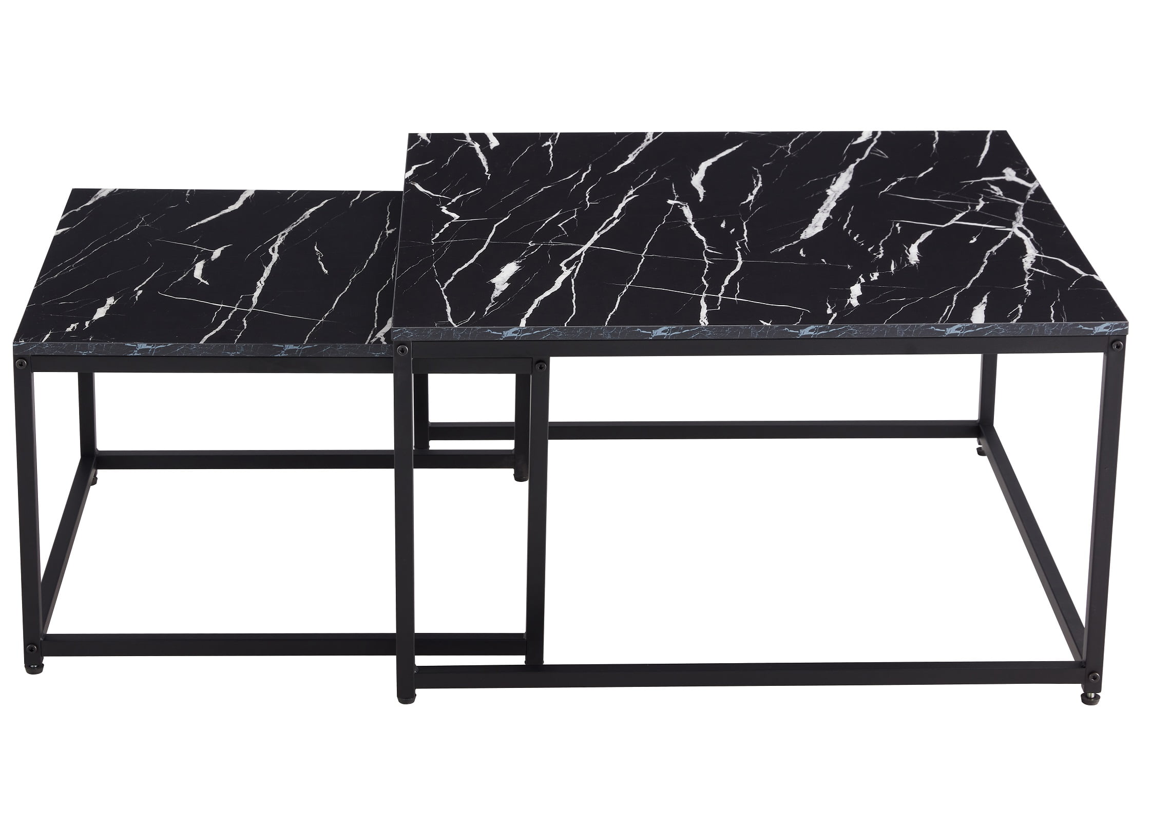 Modern Nesting Coffee Tables Set, 2pc, 31.5''L 31.5''W 17.72''H ...