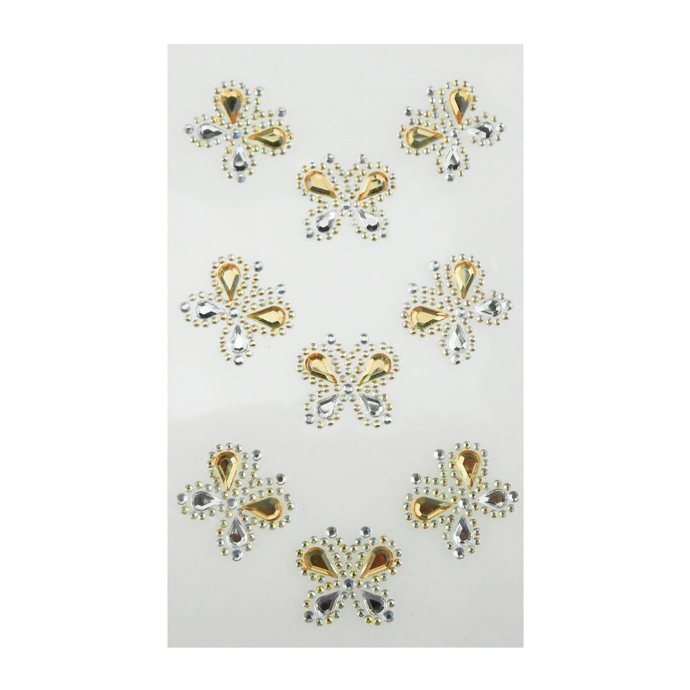 Self Adhesive Butterfly Rhinestone Stickers, 9-count, Amber - Walmart.com