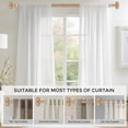 2 Pack Wrap Around Curtain Rods Wood, Blackout Heavy Duty Curtain Pole ...