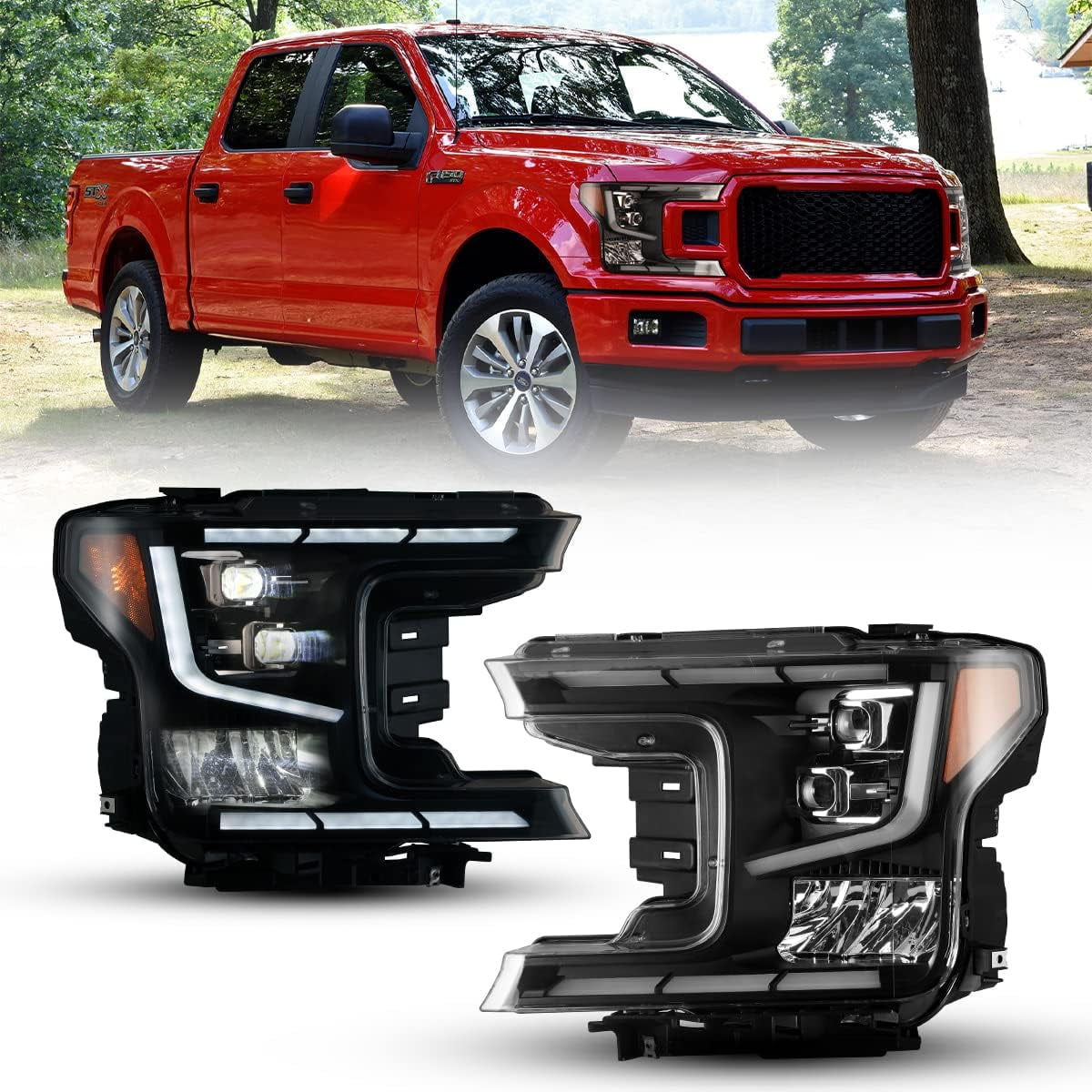 Winjet Full LED Headlight Assembly Fit For 2018 2019 2020 Ford F150,Led ...