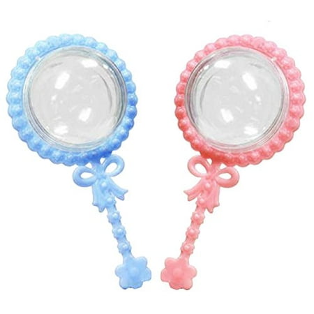 48 Pink Fillable Plastic Baby Rattles Shower Favor | Walmart Canada