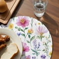 Colorful Floral Round Placemats Set of 6 for Dinning Tables,Heat-proof ...