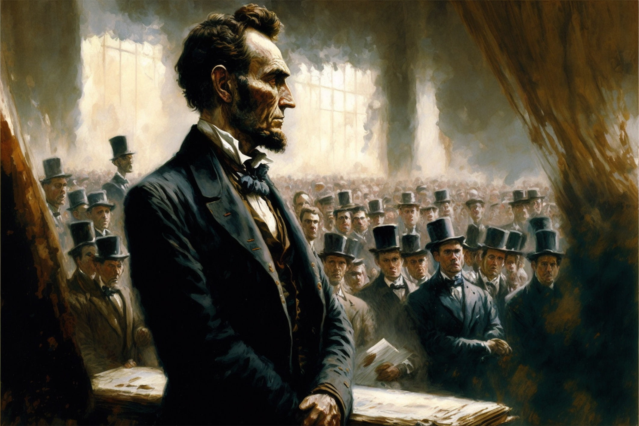 24x36 gallery poster, President Abraham Lincoln second inaugural ...
