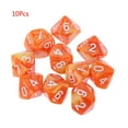 10pcs/set 10 Sided D10 Polyhedral Dices Numbers Dials Desktop Table ...