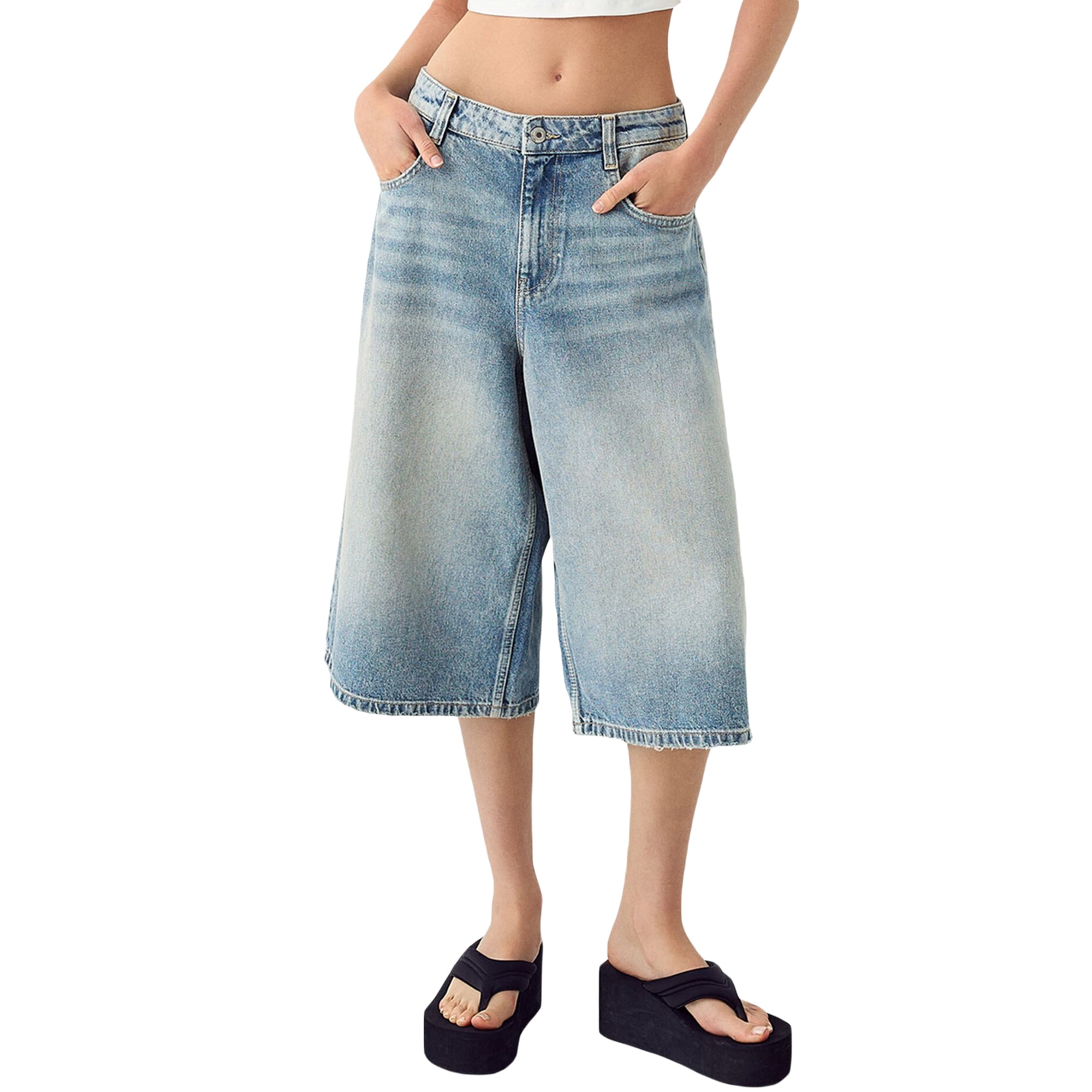 Click here for Gupgi Women Capri Pants Low Waist Denim Pants Crop... prices