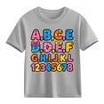 Boys Cotton T-Shirt with Alphabet and Numbers Print, Educational ...