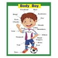 My Body Poster for Boys - Educational Parts of the Body Chart for ...
