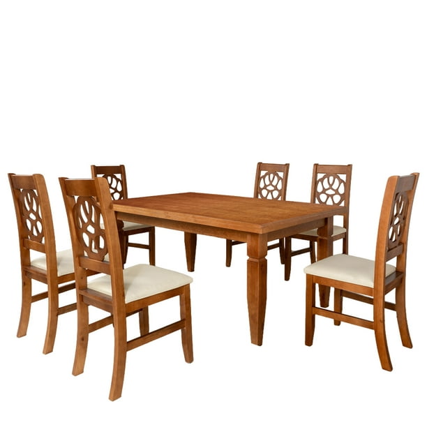 Comedor Kessa Muebles Santa Ana 6 sillas Café | Bodega Aurrera en línea