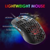 K61 UK Layout RGB 60% Gaming Keyboard Mouse Set Wired 62 Keys Mini ...